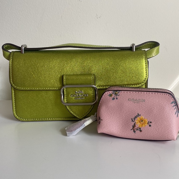 Coach | Bags | Coach Morgan Crossbody Handbag In Metallic Citrine Macro ...